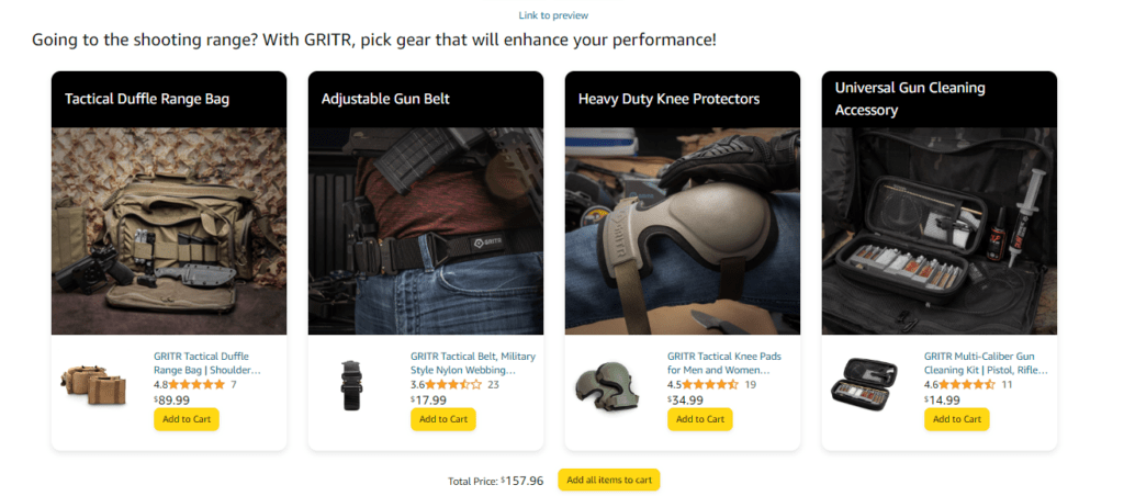 Complementary Product Sets | Weby Corp